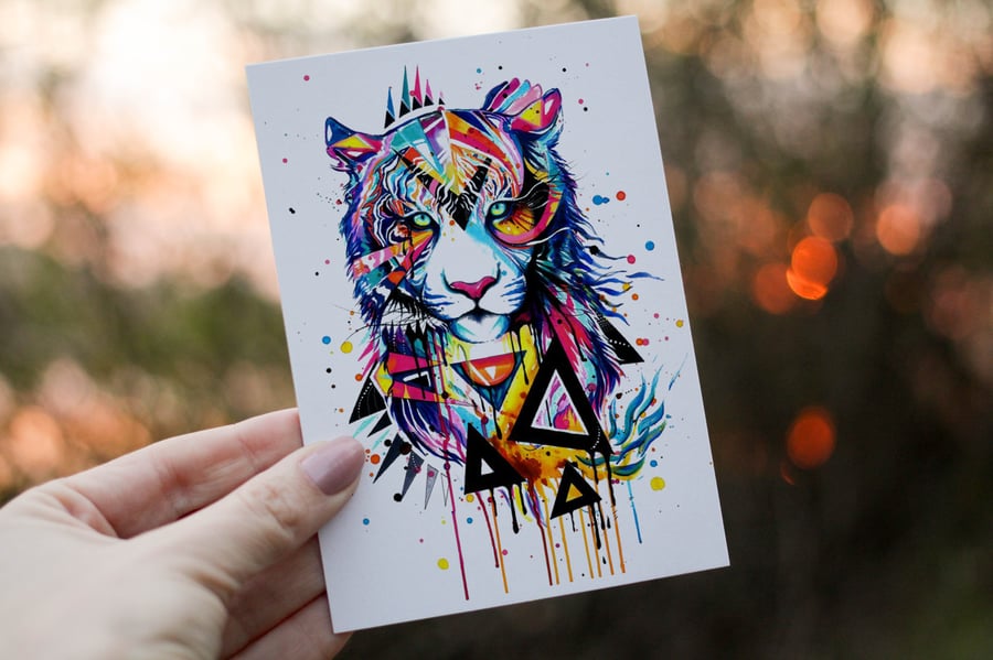 Tiger Birthday Card, Tiger Birthday Card, Perso... - Folksy