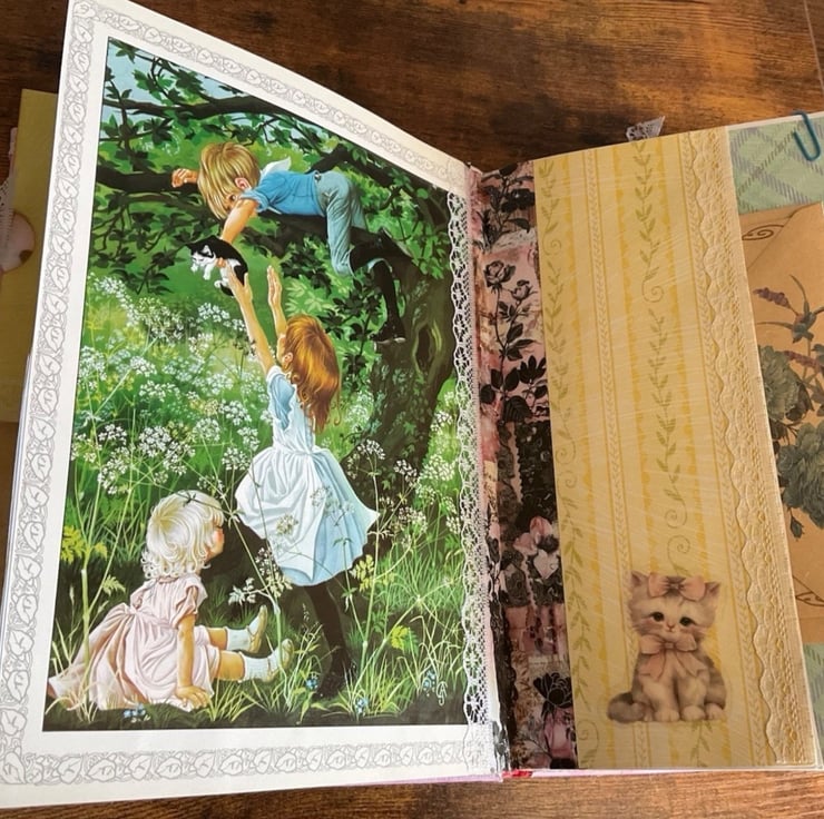 Cutesie Kiddie altered book junk journal scrapb... - Folksy