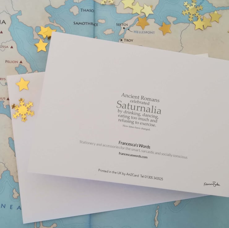 1 Saturnalia Funny Christmas Card Roman Mytholo... - Folksy