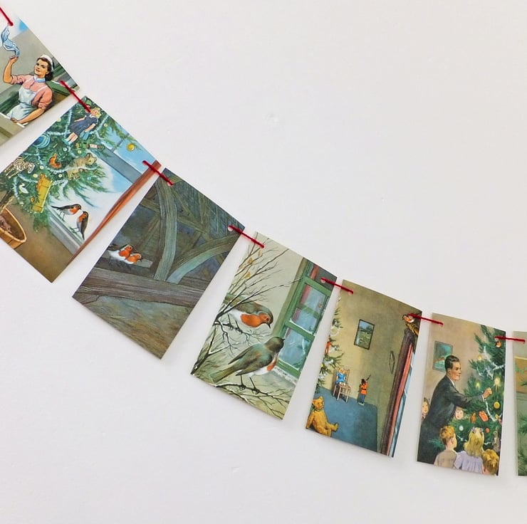 Christmas Bunting - Robin Garland - Folksy