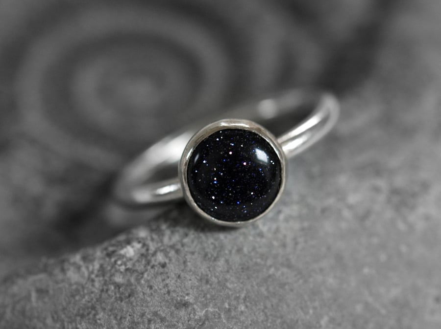 Starry Starry Night - Sterling Silver Ring with... - Folksy