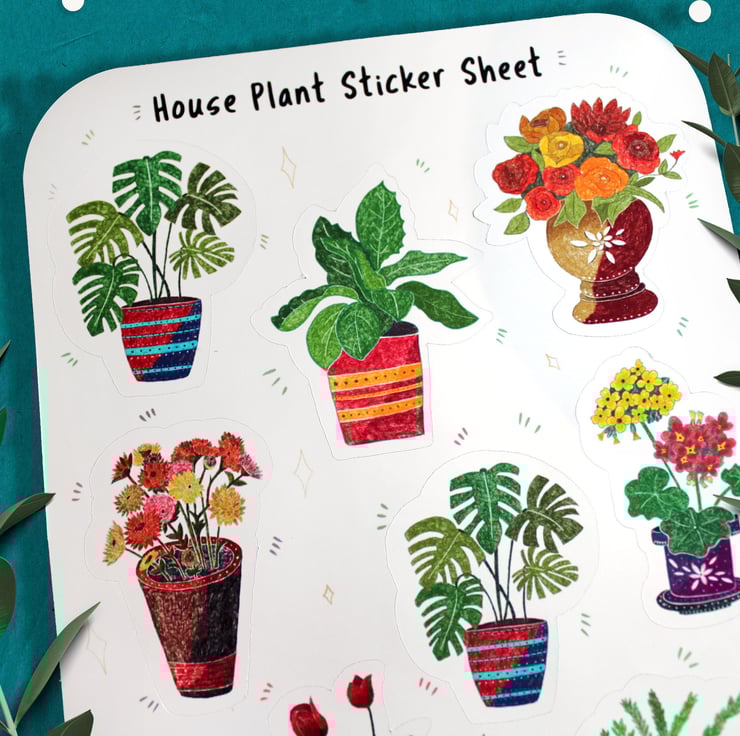 Plants sticker sheet, planner stickers, bullet ... - Folksy