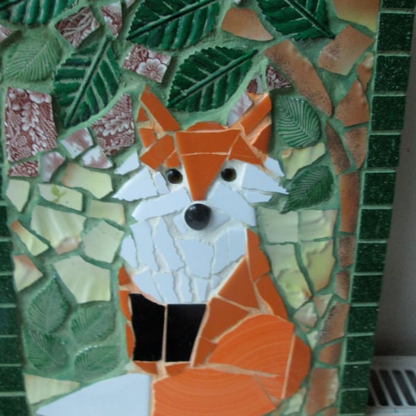 Mosaic Fox in a Garden. - Folksy