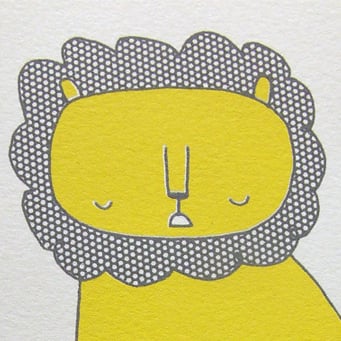 Lion on a Circus Stand Screenprint - Folksy