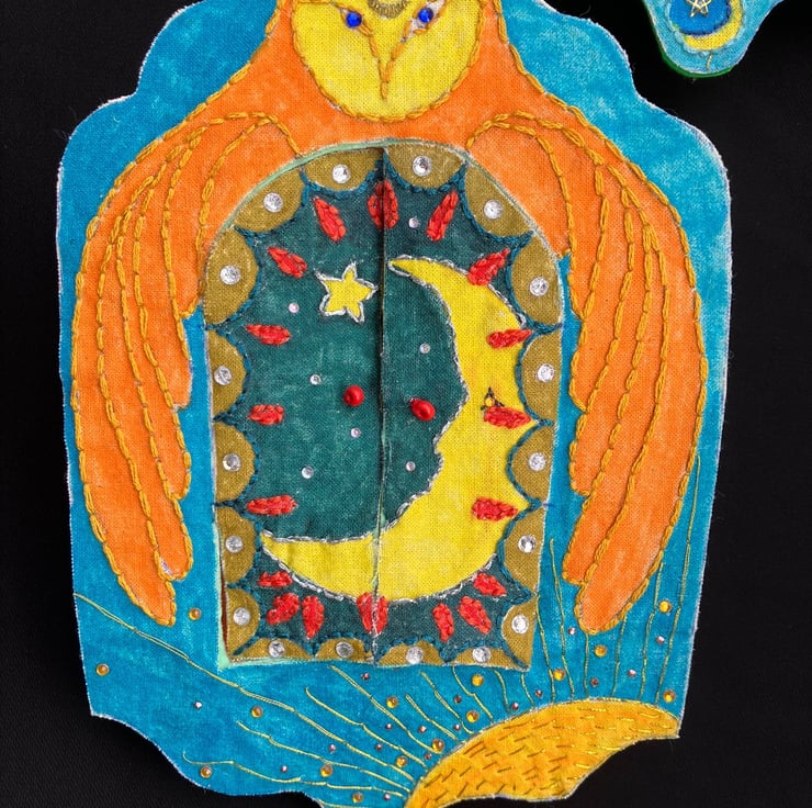 The Keeper Owl - One of a Kind Embroidered Text... - Folksy