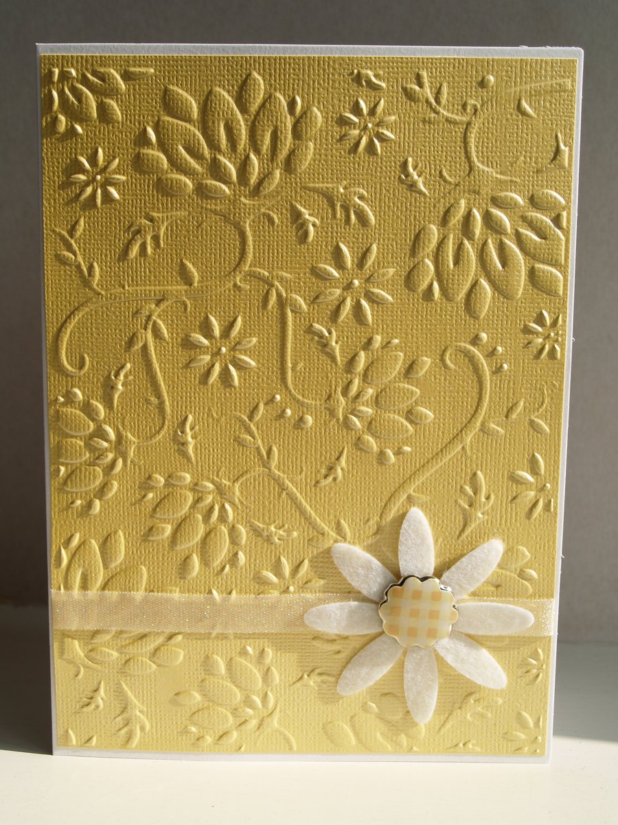 Sunny yellow Daisy card - Folksy