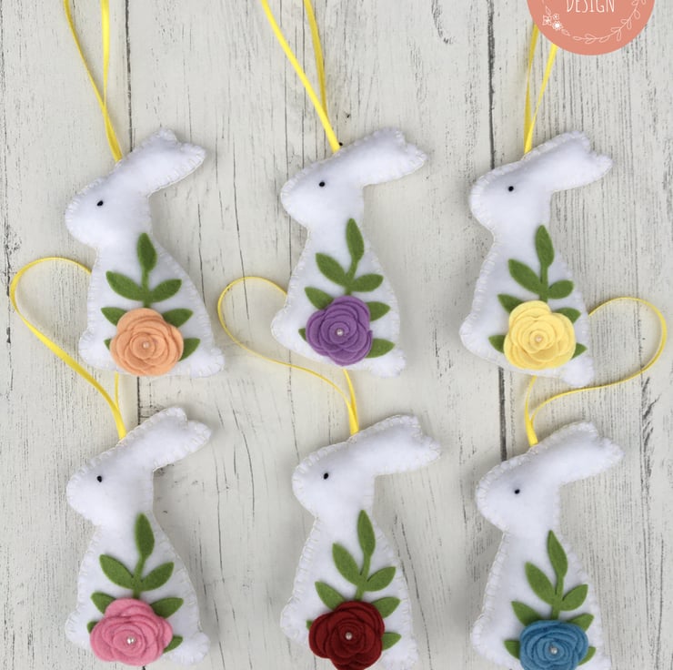Felt Easter decoration, Easter hanging ornament - Folksy