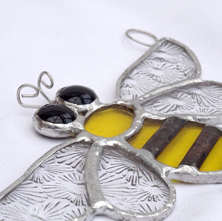 Stained Glass Bee Suncatcher - Folksy