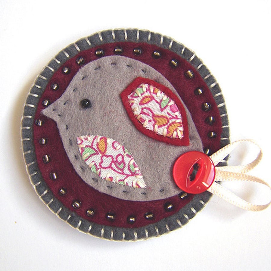 Bird Brooch - Folksy