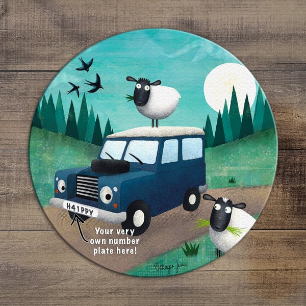 Landy 90 - Landy Circular Glass Art Worktop Saver - Folksy
