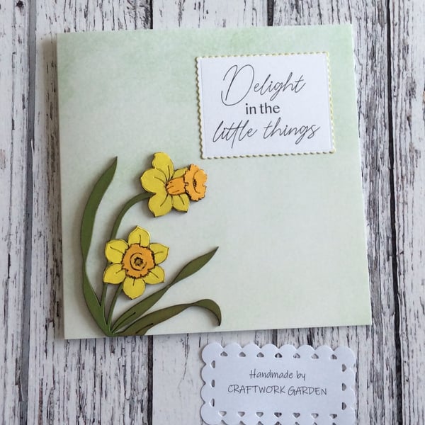 Duo of Daffodils Greetings Card - Delight in th... - Folksy