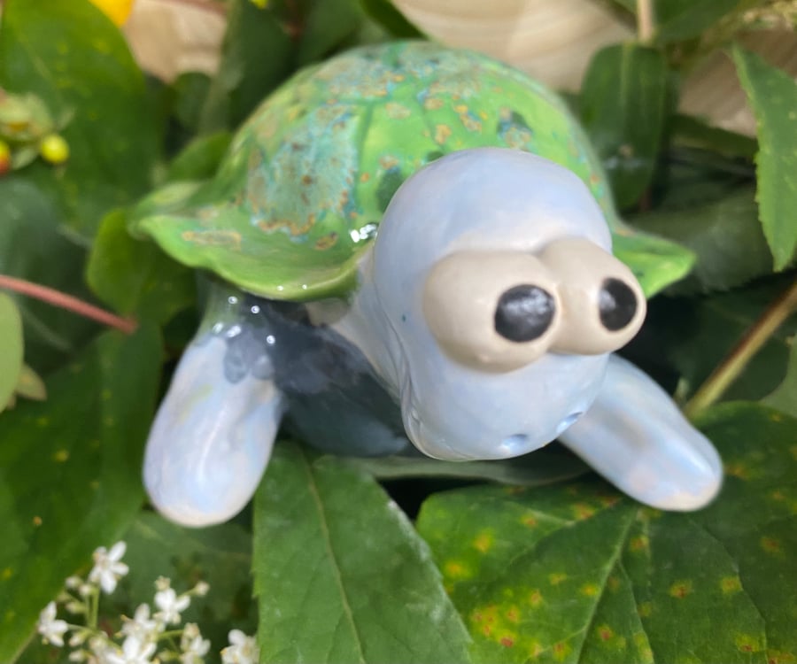 Cute Handmade Tortoise Ceramic Sculpture - Folksy