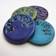 set of four large ceramic buttons - Folksy
