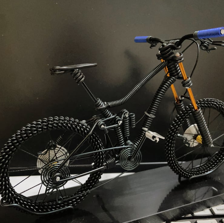 1:10 Scale Scale Wired Bike Model Black Mountai... - Folksy