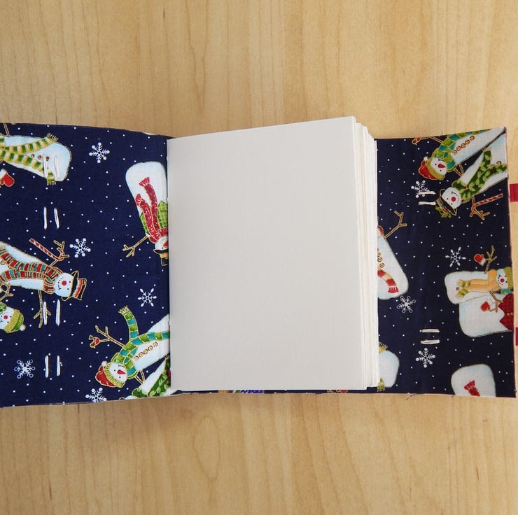 White Leather Snowman journal Notebook. Snowmen... - Folksy