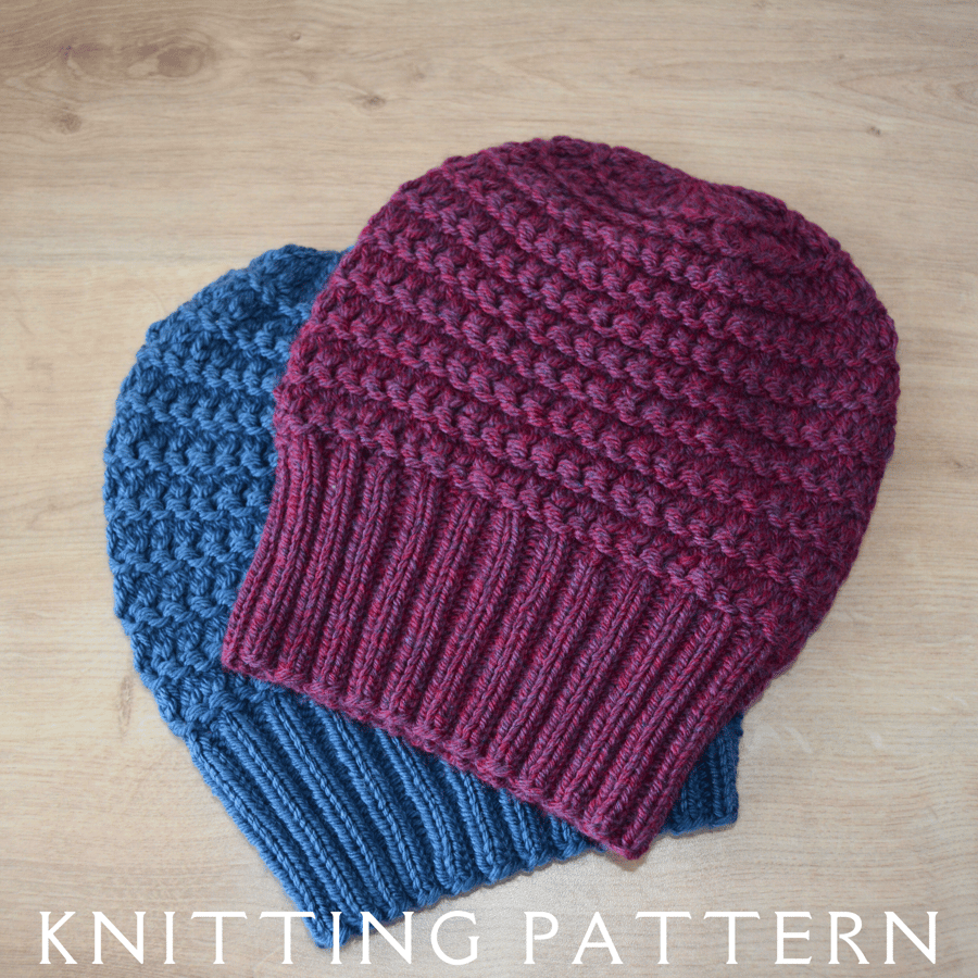 Slouchy Hat Knitting Pattern The Furrow Slouchy... - Folksy