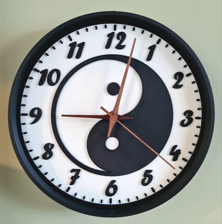 Yin And Yang Wall Clock - Folksy