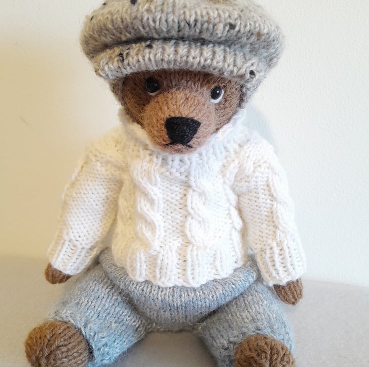 Knitted Mohair Bear, Traditional Teddy Bear - Folksy