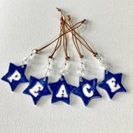 Peace Stars light catcher decorations - Folksy