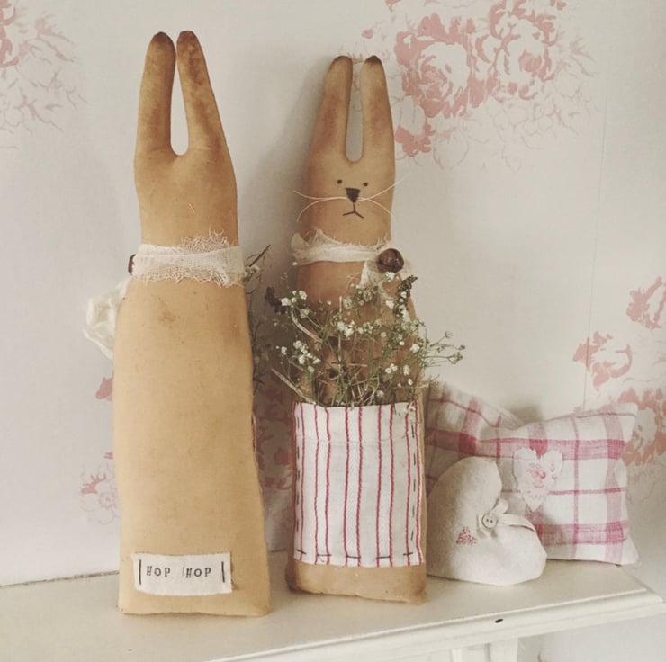 PDF pattern for a Rustic Primitive Bunny - Folksy