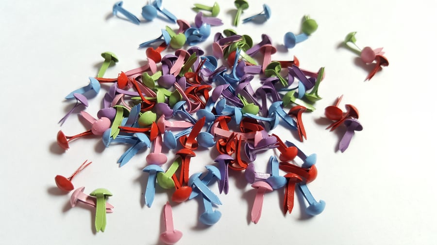 50 x Scrapbooking Brads - 9mm - Round - Pastel ... - Folksy