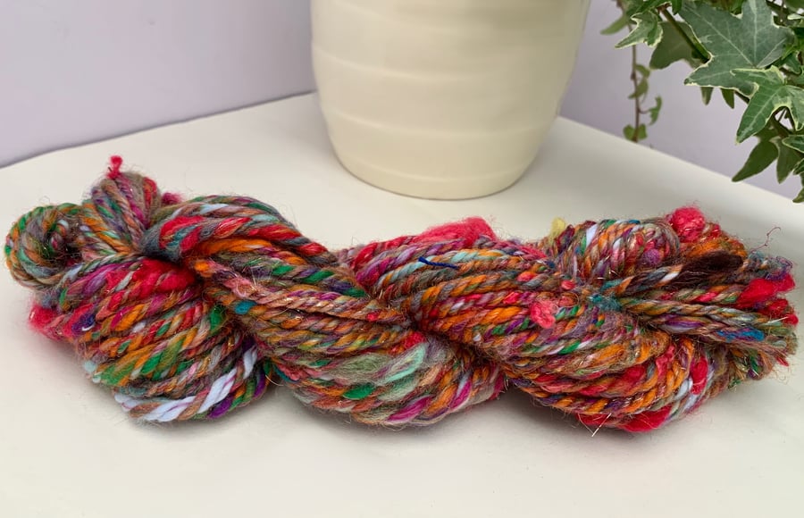 Hand spun art yarn. - Folksy