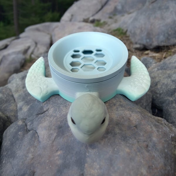 Turtle Soap Dish Holder Bathroom Decor 3D Printed - Folksy