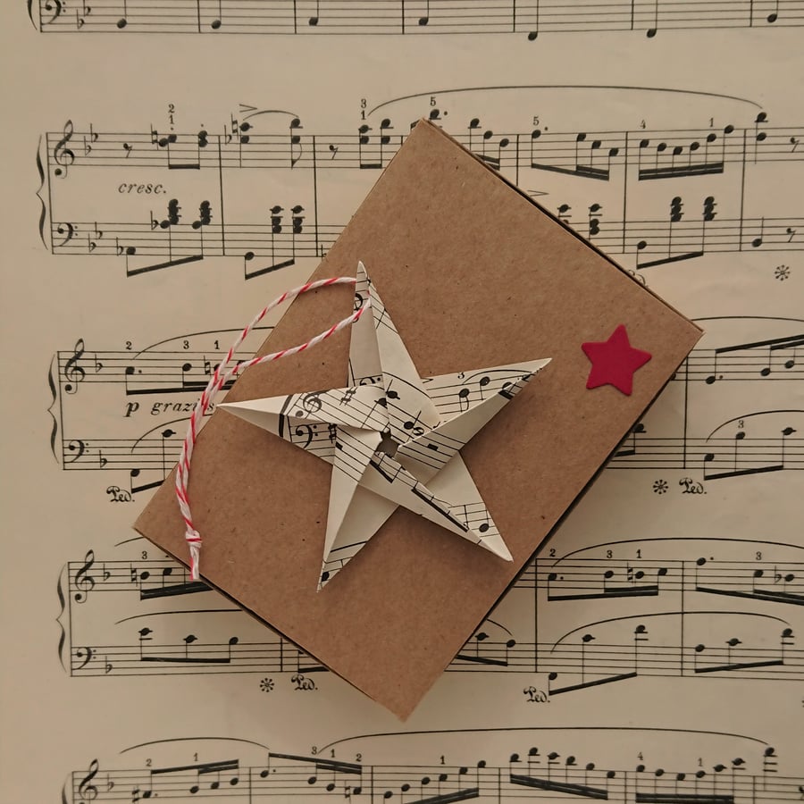 Origami stars handmade from vintage sheet music... - Folksy