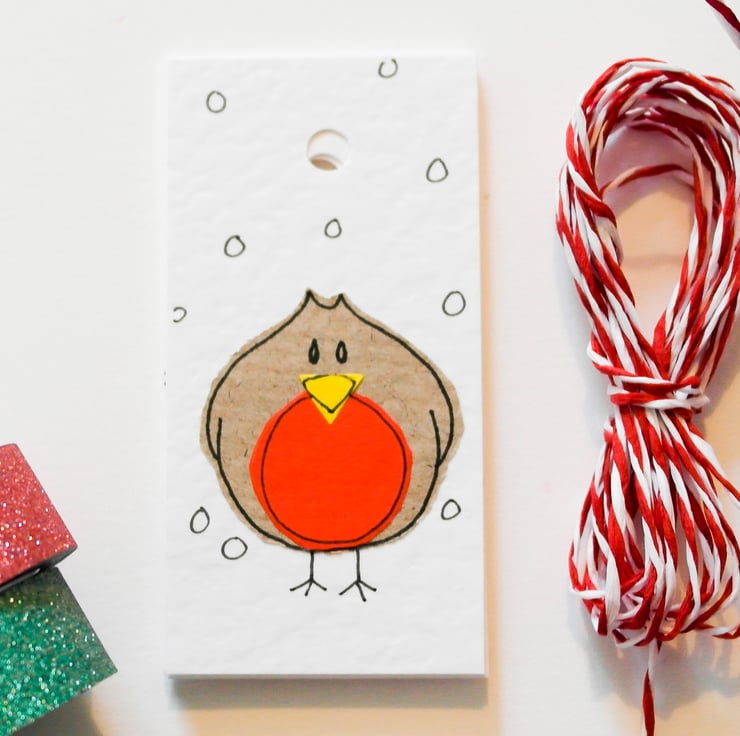 Gift Tags - Christmas Robin Gift Tags - Robin R... - Folksy