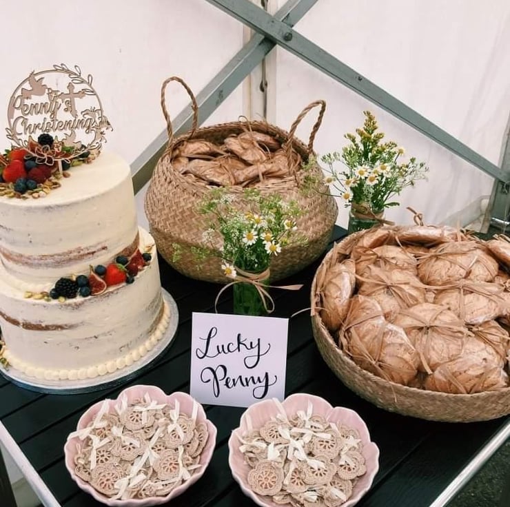 Hand crochet lucky penny flower good luck charm... - Folksy