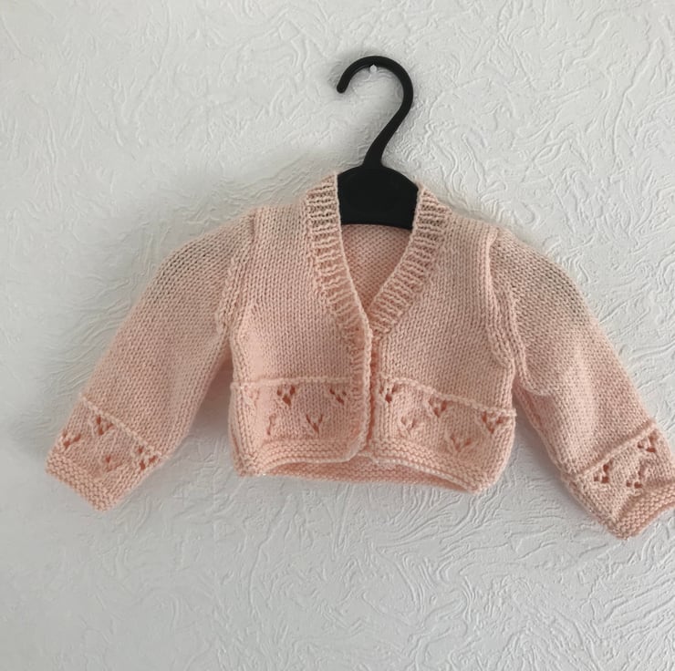 Sparkly peach cardigan - Folksy