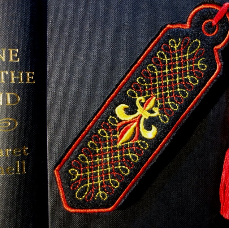 Handmade Bookmark embroidered design with coord... - Folksy