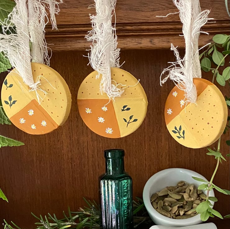 Apothecary, Camphor - hand painted hanging deco... - Folksy