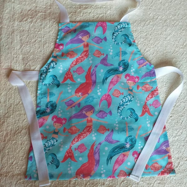 Mermaid Apron age 2-6 years, handmade - Folksy