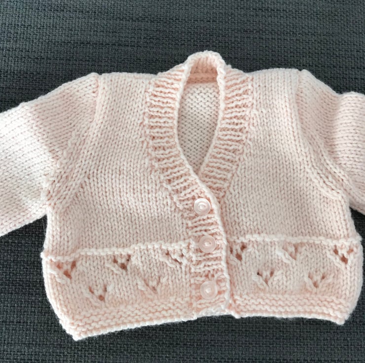 Sparkly peach cardigan - Folksy