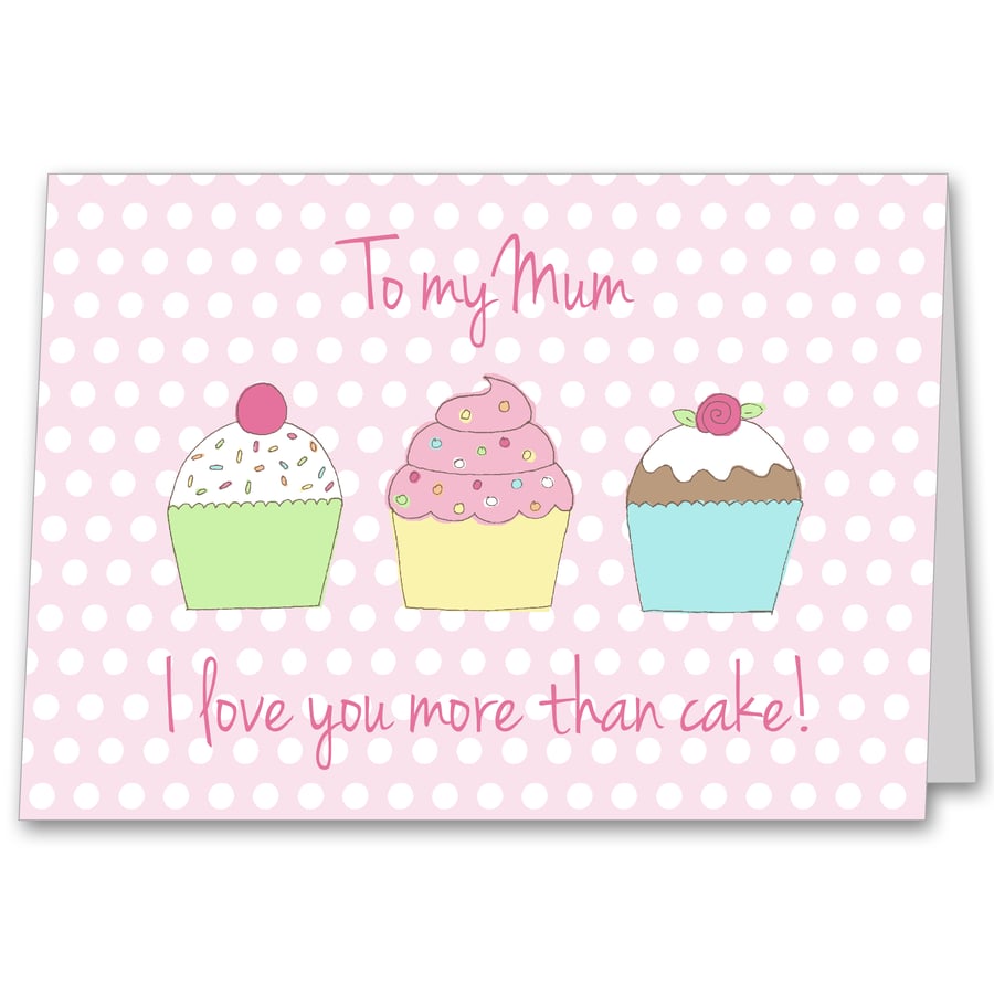Cupcakes Mother's Day Card. - Folksy