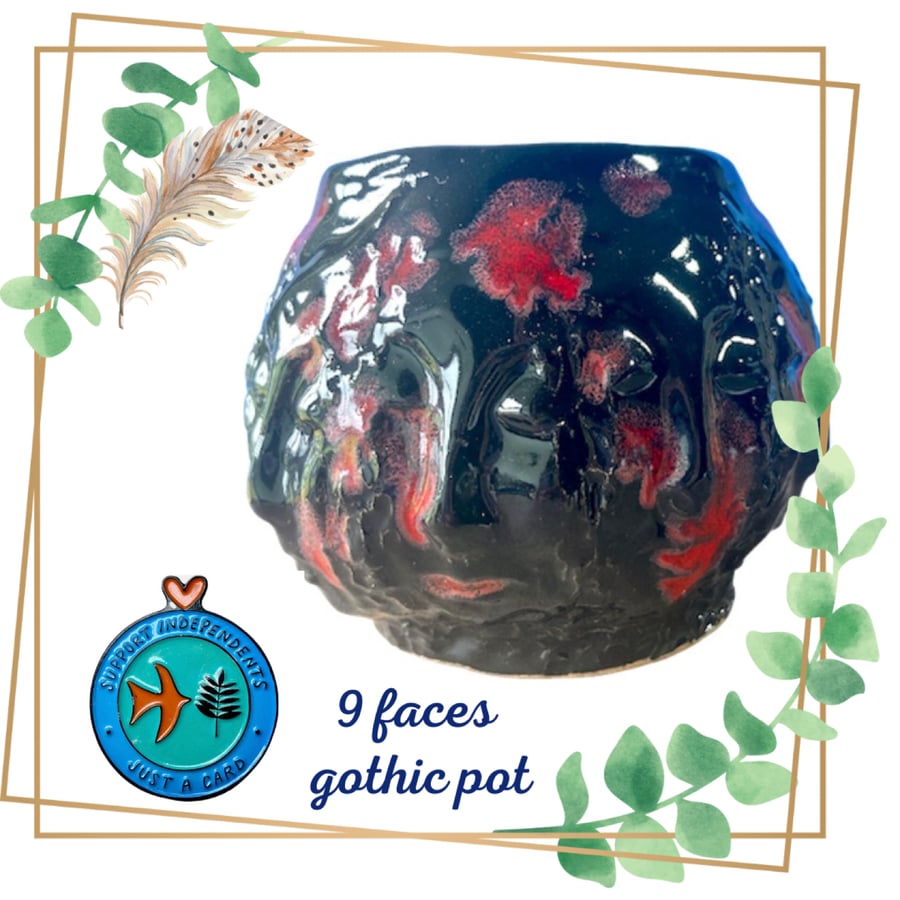 Gothic Face Pot - Folksy