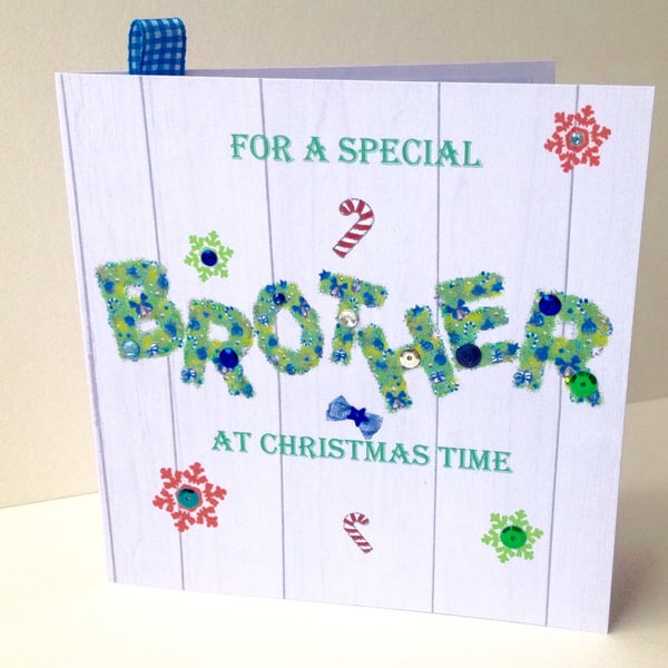 Christmas Card Family,Brother,Printed Design,Ha... - Folksy