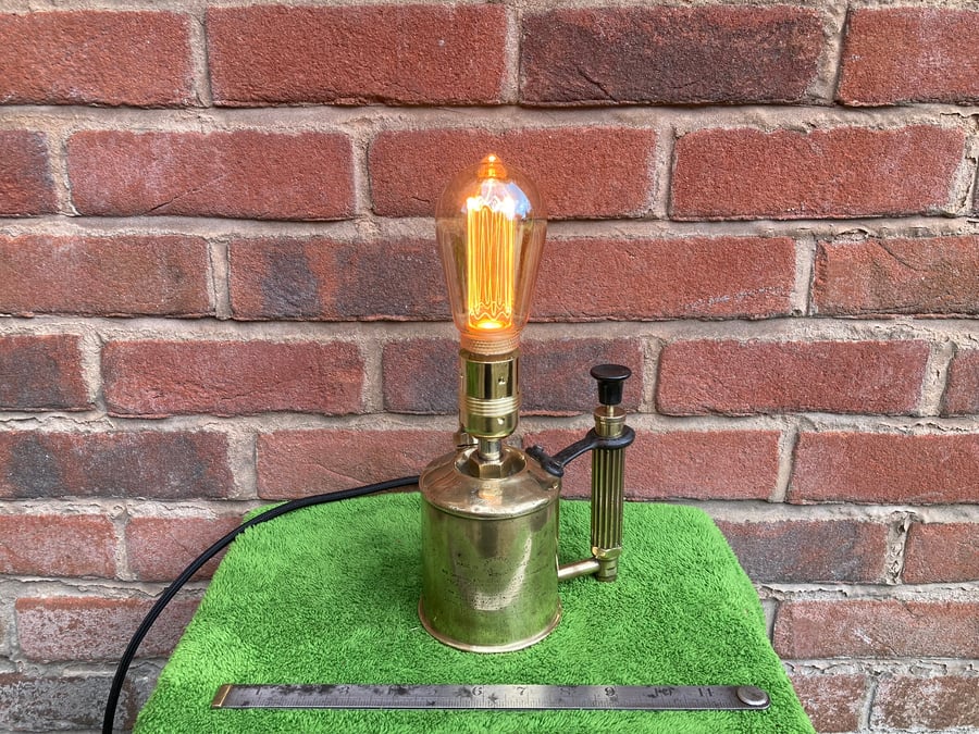 Decorative Brass Table Lamp, Repurposed Vintage... - Folksy