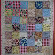 Pretty Multicoloured Quilt Play Mat Lap Quilt - Folksy