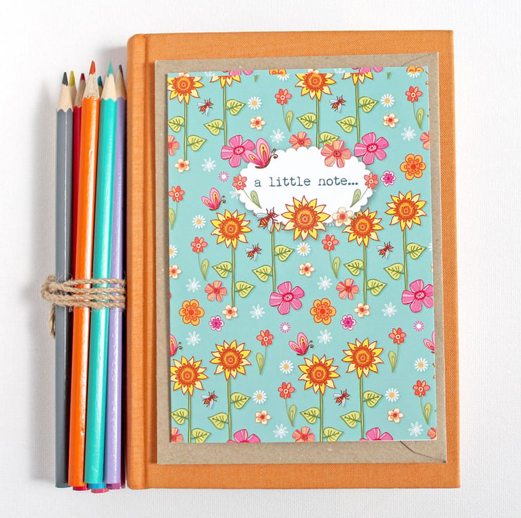Pack of 2 'Bloom' Notecards - 1 of 2 Designs - Folksy