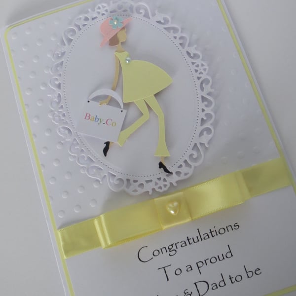 Parents to be Congratulations card - Folksy