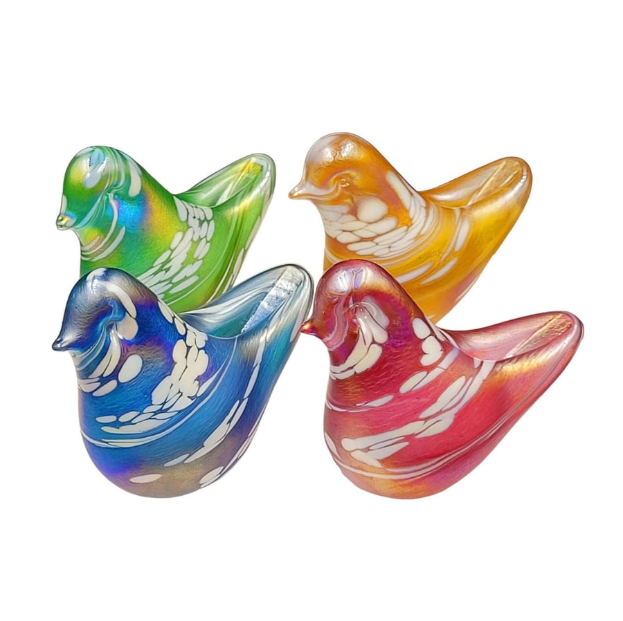 GLASS BIRD PAPERWEIGHT Ornament - Folksy