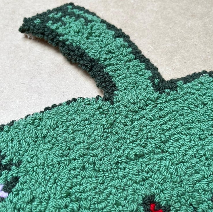 Strawberry design punch needle rug! - Folksy