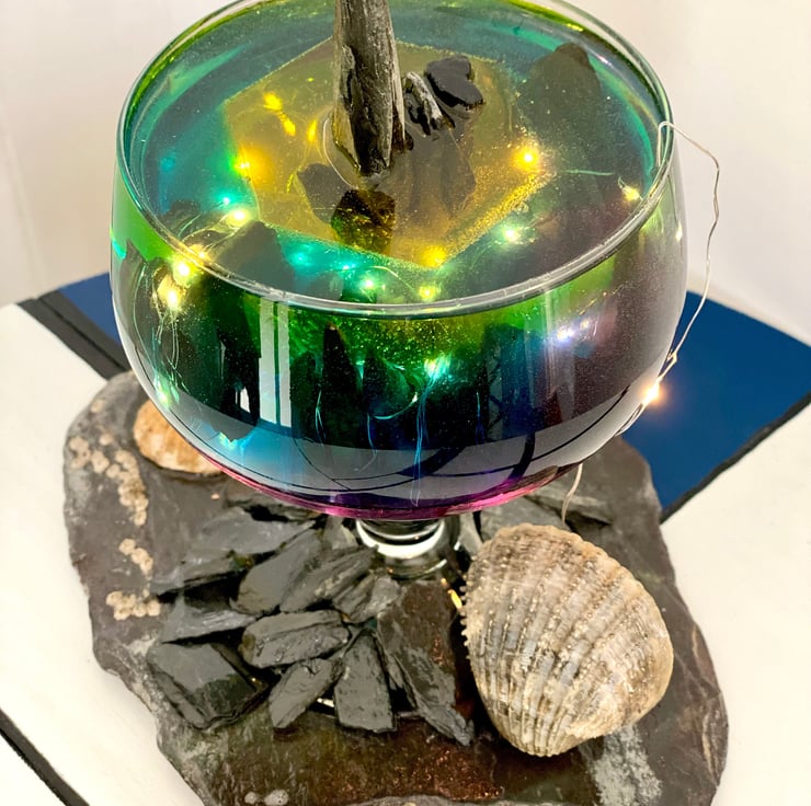 Welsh SeaSlate Snowdon inspired LED Battery Tab... - Folksy