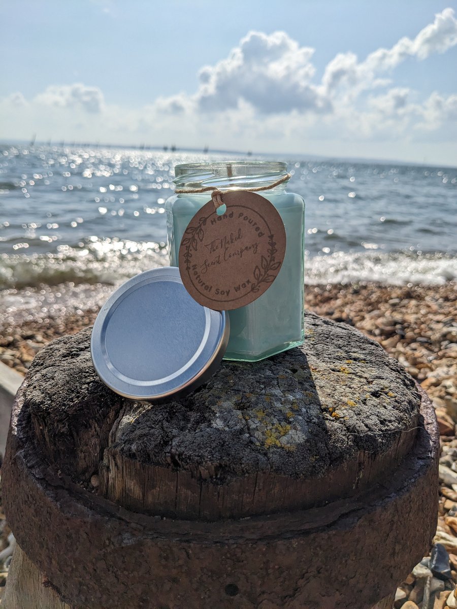 SEA BREEZE SCENTED, HAND POURED, SOY WAX CANDLE... - Folksy