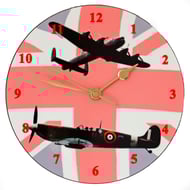 Spitfire and Lancaster Wall Clock 19cm diameter... - Folksy