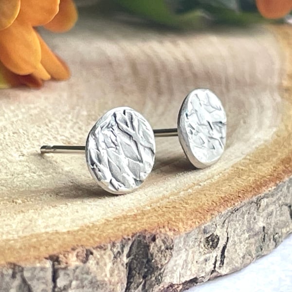 Textured pebble studs - Folksy