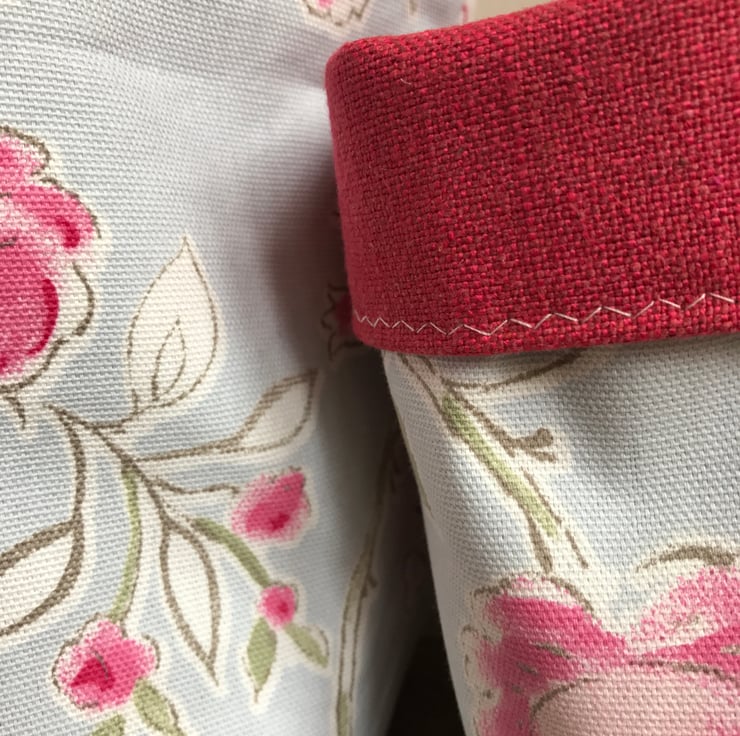 3 nesting fabric storage baskets - Folksy