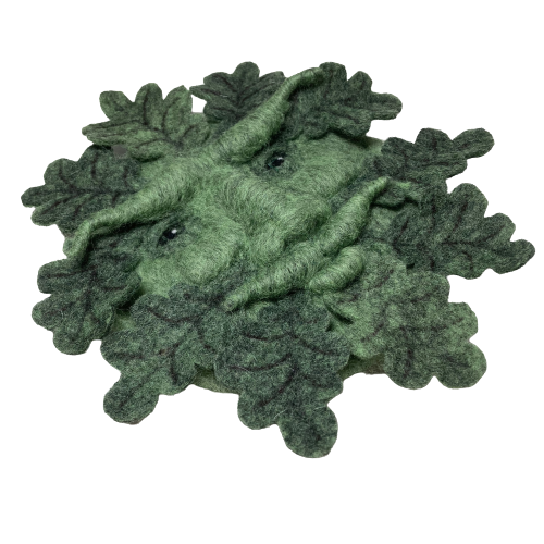 Green man wall plaque, needle felted woollen sc... - Folksy